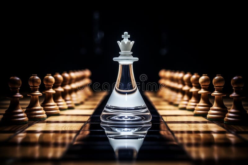 Minimalist Chess Theme in Dim Lighting for Abstract Background with a ...