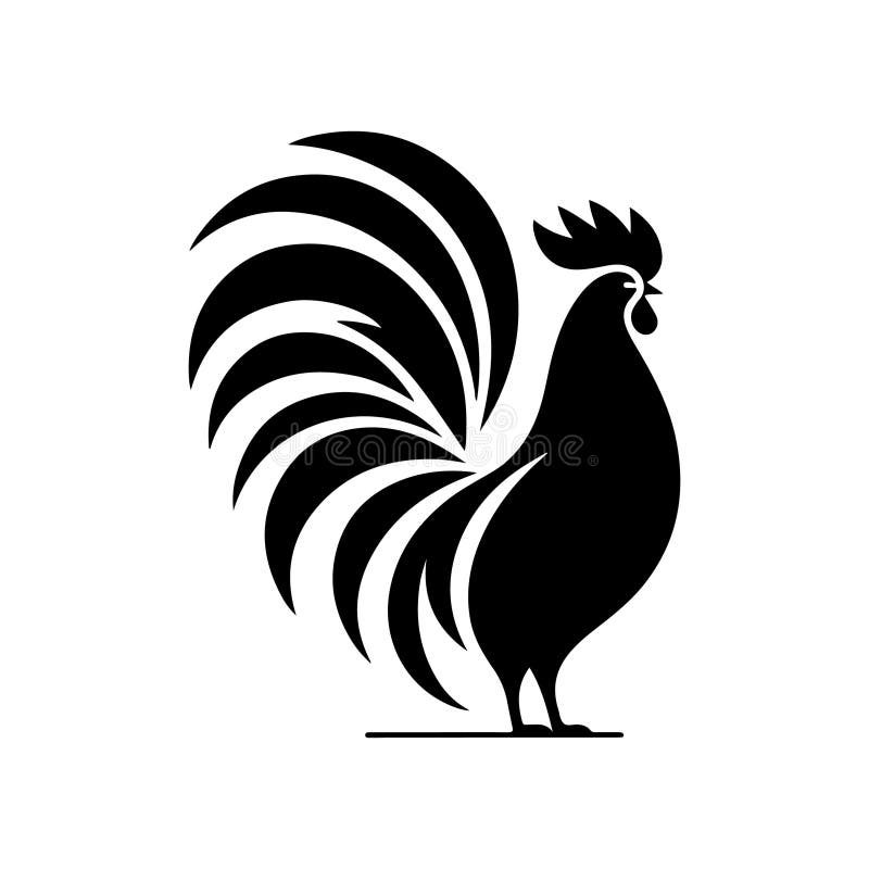 Minimalist Chicken and Rooster Vector Stock Vector - Illustration of ...