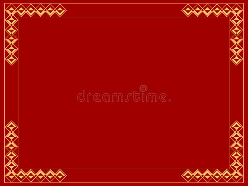 Minimalist China Border Frame Stock Illustration - Illustration of ...