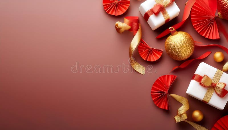 Minimalist Chinese New Year Banner Featuring Subtle Decorations and ...