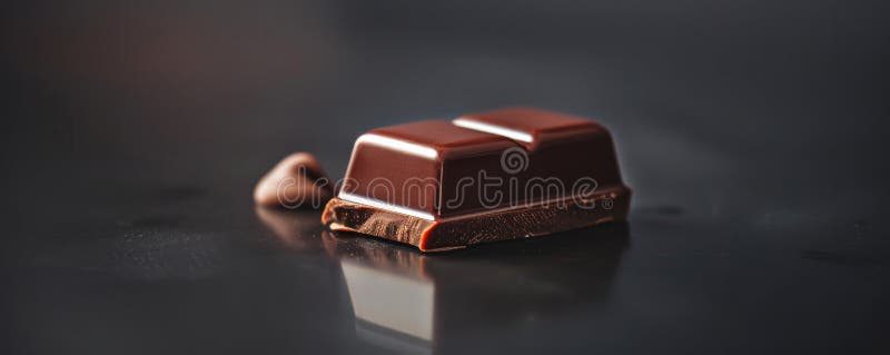 A Minimalist Chocolate Scene Featuring a Single Piece of Artisanal ...