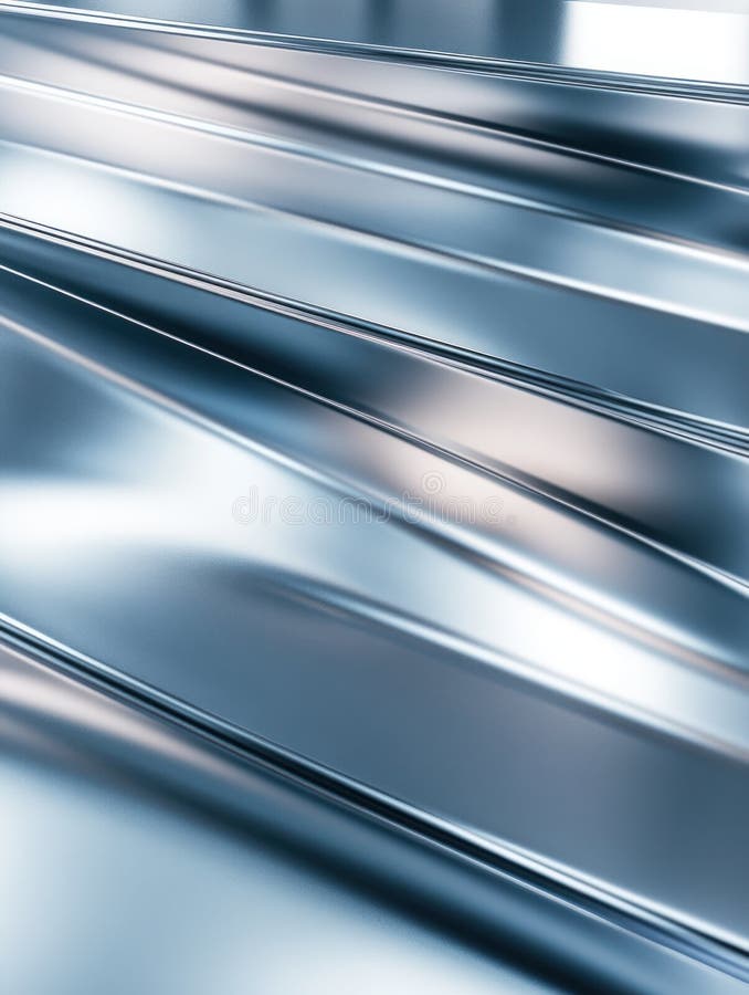 Minimalist Chrome Surface with Smooth Reflection and Sleek Metallic ...