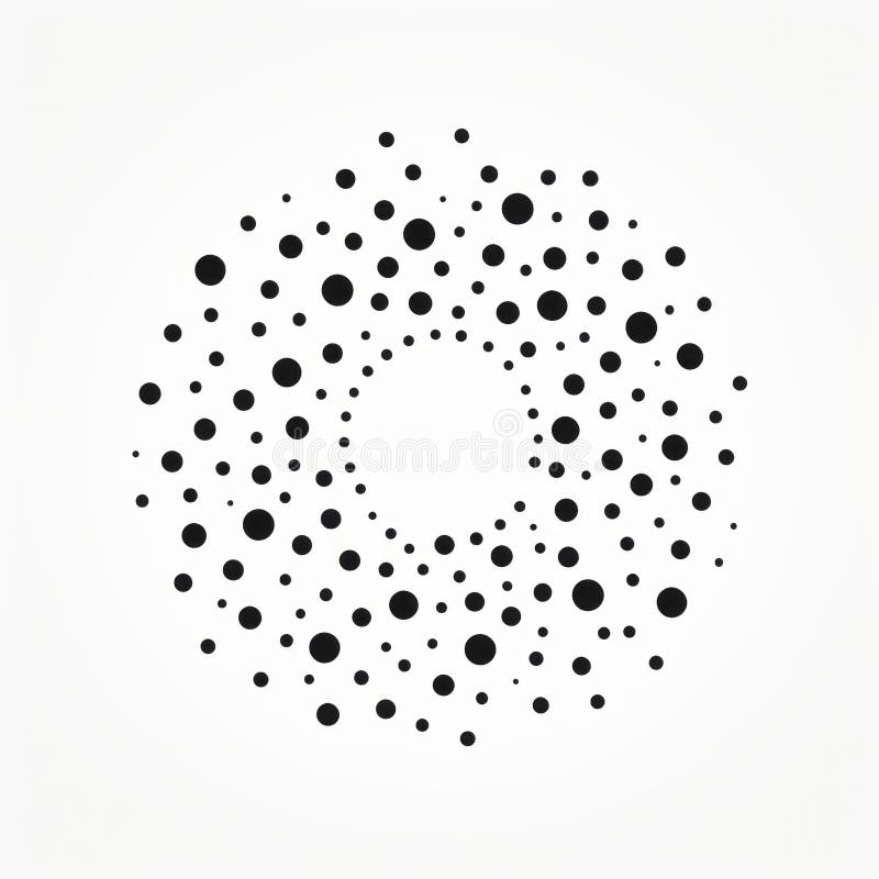 Minimalist Circle of Dots Design Vector for Web and Graphic Stock ...