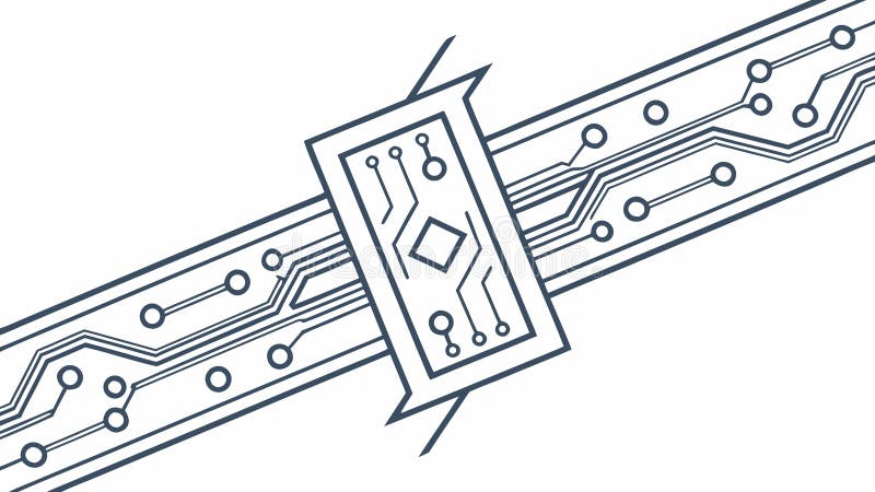 Minimalist Circuit Board Design Element, Vector Design Generative AI ...