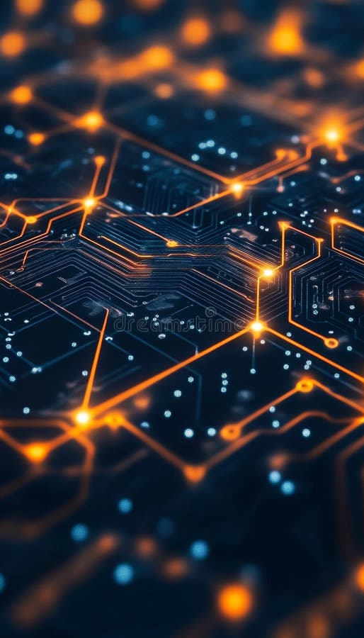Minimalist Circuit Board Design Symbolizing Corporate Connectivity with ...