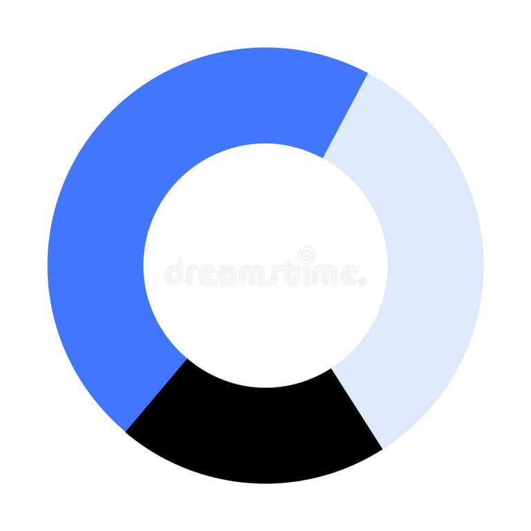 Minimalist Circular Pie Chart in Blue and Black Shades Showcasing Data ...