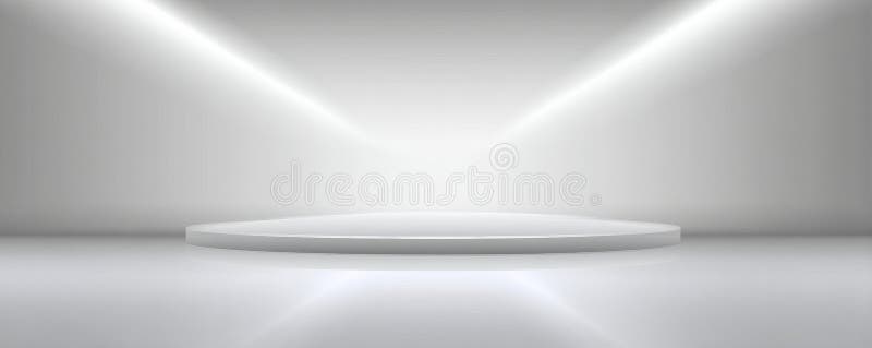 Minimalist Circular Podium, Spotlight, 3D Render, Product Display ...