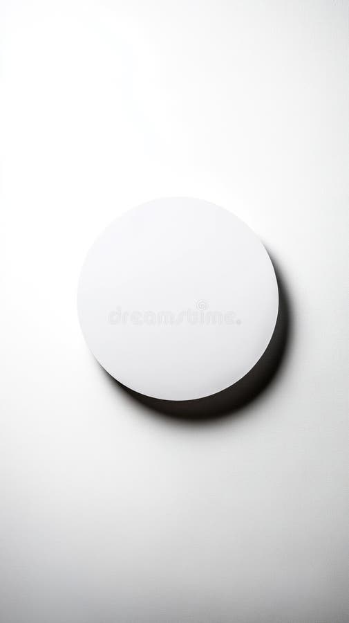 Minimalist Circular Wall Clock with Clean White Design and Shadow ...