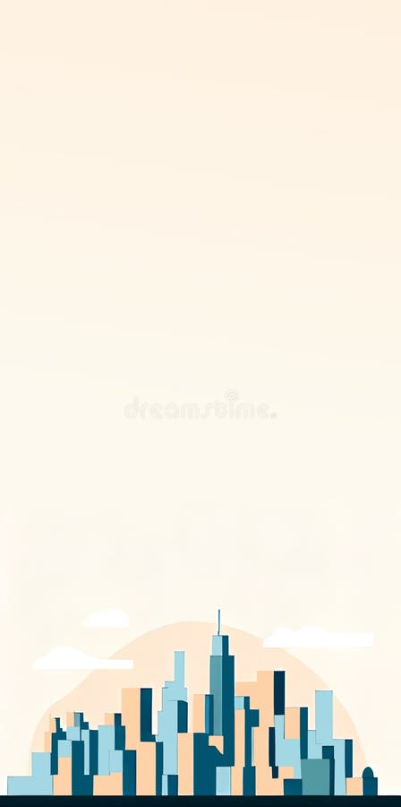 Illustration of Minimalist Modern City Wallpaper Stock Illustration ...