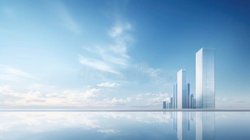 Minimalist Cityscape Background for Business Stock Illustration ...