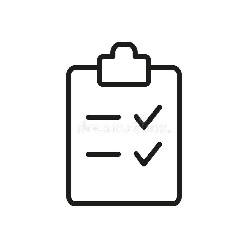 Minimalist Clipboard Line Icon Perfect for Health Forms, Task Lists, or ...