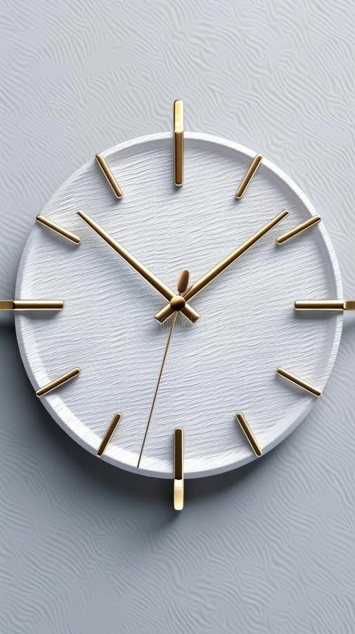 Minimalist Clock Face with Single Hand Stock Illustration ...
