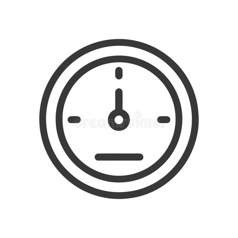 Simple Minimalist Clock Icon Design, Time Management Symbol Stock ...