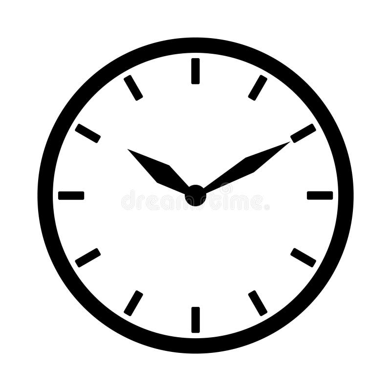 Minimalist Clock Vector Illustration Stock Vector - Illustration of ...