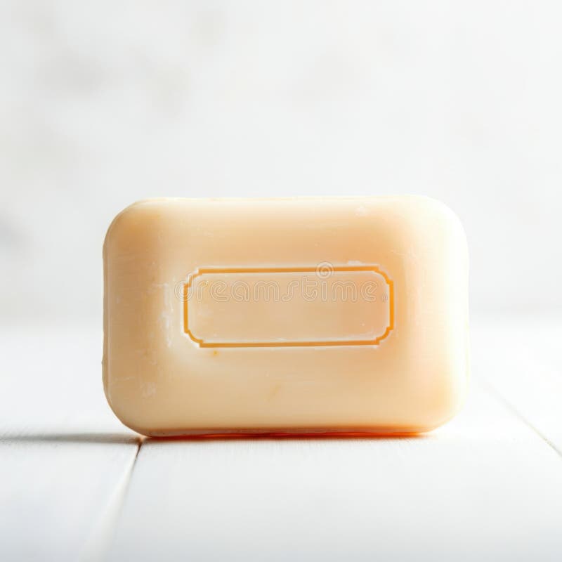 Minimalist Close-up of a Bar of Soap on a Light Surface Stock ...