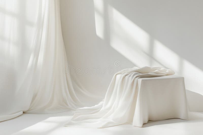 Minimalist Clothing Display Against White Neutral Background Soft ...