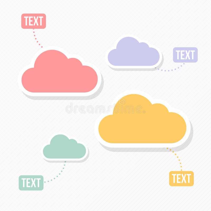 Minimalist Cloud Infographic. Data Visualization Comparison. Vector ...