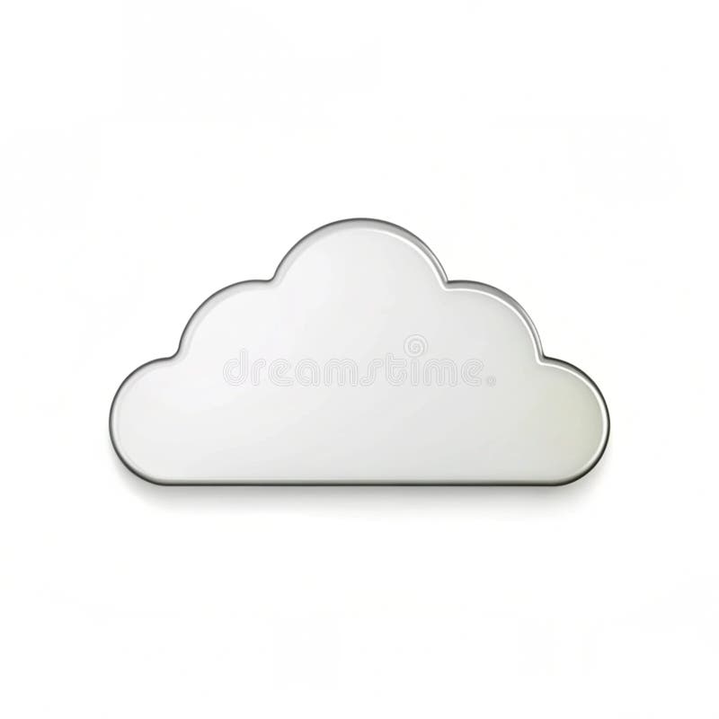 Minimalist Cloud with Subtle Outline Stock Illustration - Illustration ...