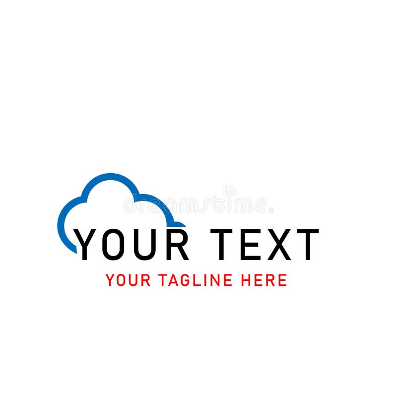 Minimalist Cloud Technology Logo Stock Vector - Illustration of elegant ...