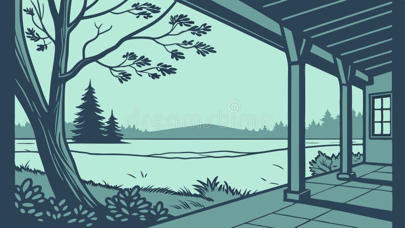 Minimalist Coastal Lighthouse View, Vector Design Generative AI Stock ...