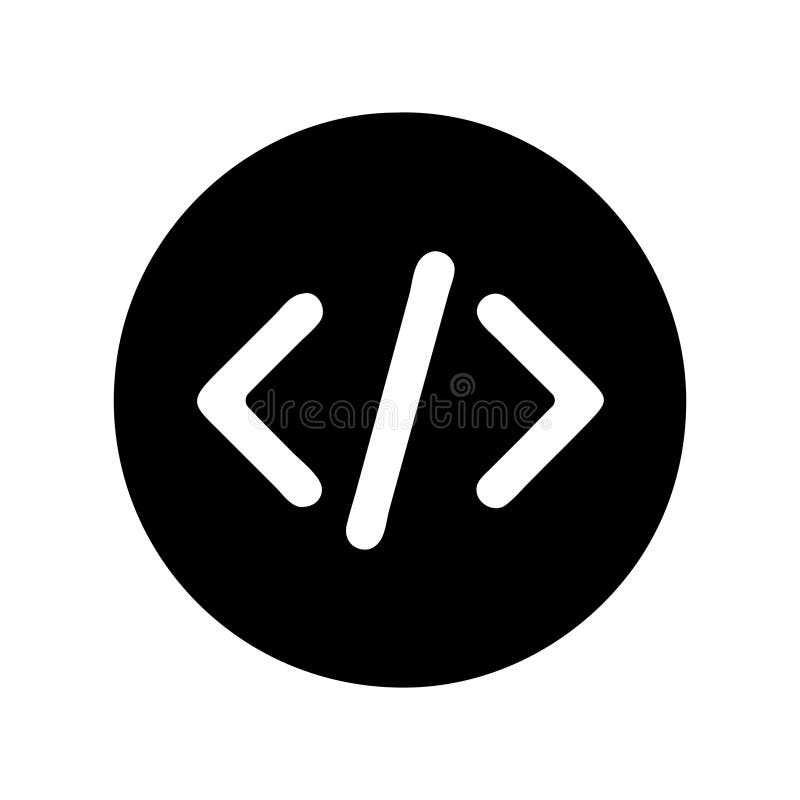 Minimalist Coding Symbol in a Tech-Inspired Background Stock Vector ...