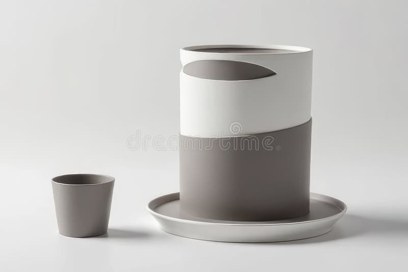 Simplistic Coffee Holding Structure Stock Illustration - Illustration ...