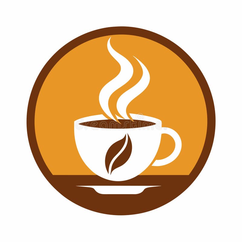Minimalist Coffee Cup Logo with Steam and Leaf Design, a Minimalist ...
