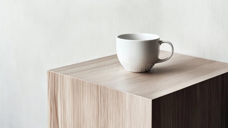 Minimalist Coffee Cup Placed on a Neutral Table, Perfect for Branding ...