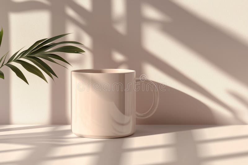 Minimalist Coffee Mug Mockup Showcasing Clean Lines and Soft Shadows in ...