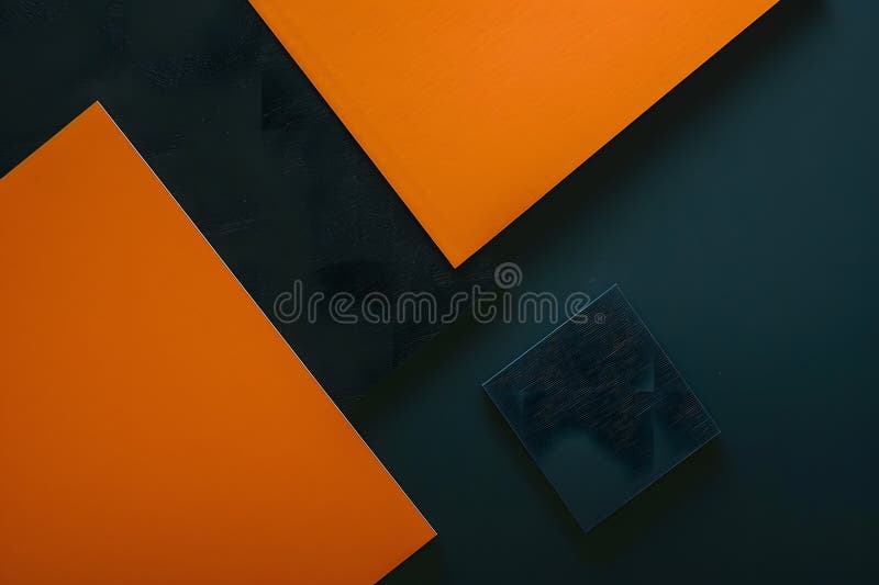 Minimalist Color Block Composition with Orange and Blue Gradient - AI ...