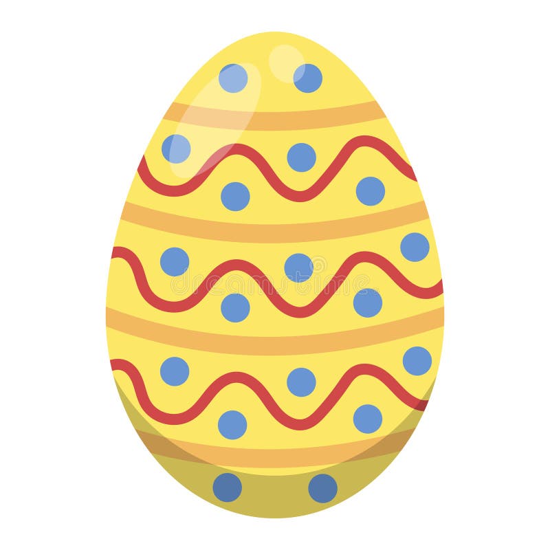Minimalist Colorful Easter Egg Illustration Stock Vector - Illustration ...