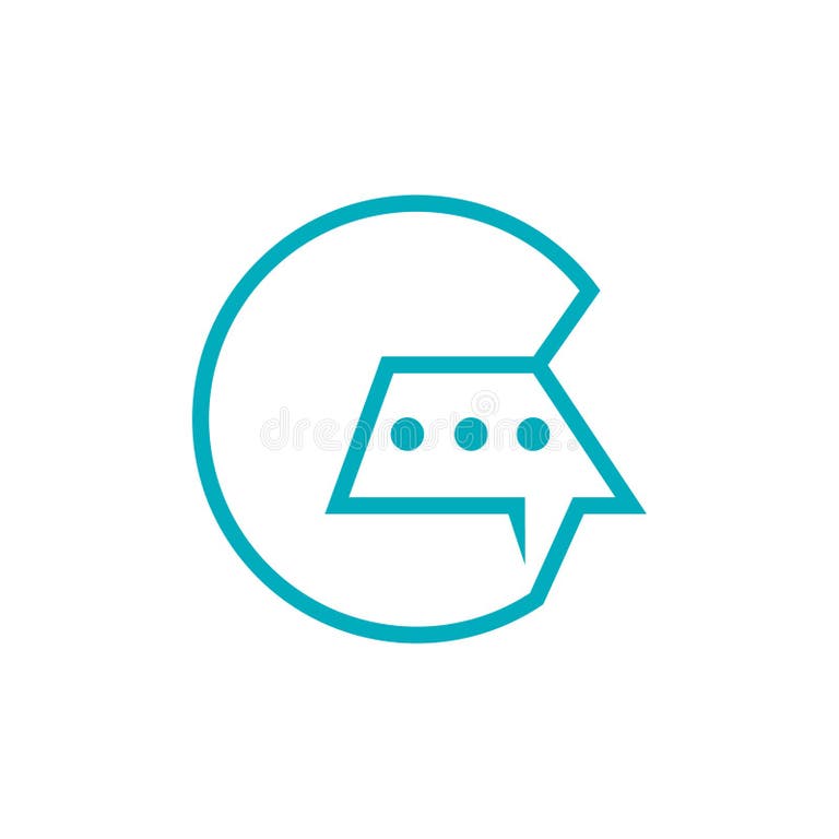 Minimalist Communication Symbol Design with Speech Bubble Outline and ...