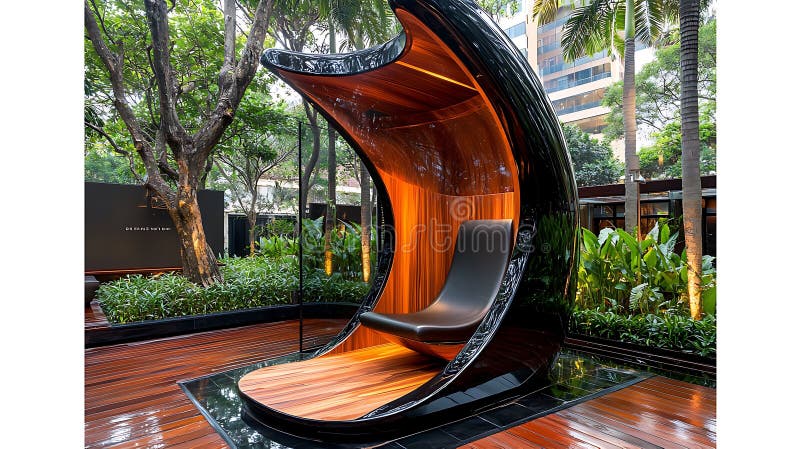 Minimalist Compact Home Design with Lush Surroundings Stock ...