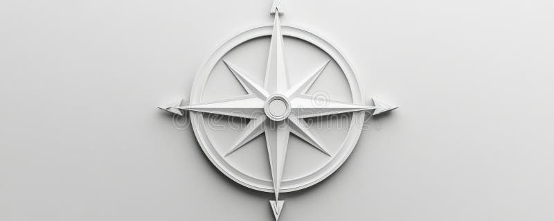 Minimalist Compass Rose Design with Directional Points Symbolizing ...