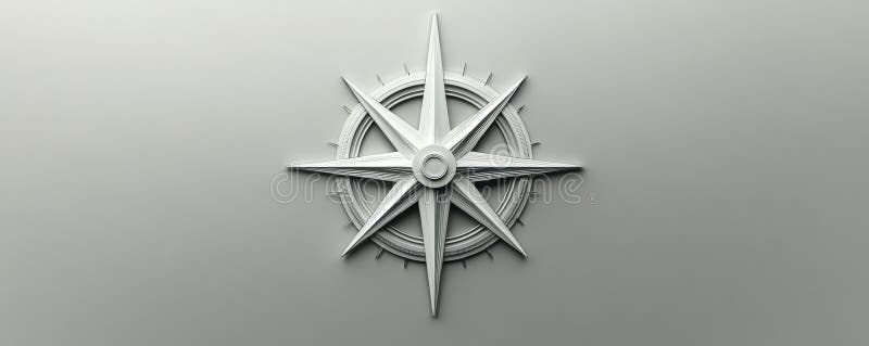 Minimalist Compass Rose Design with Directional Points Symbolizing ...