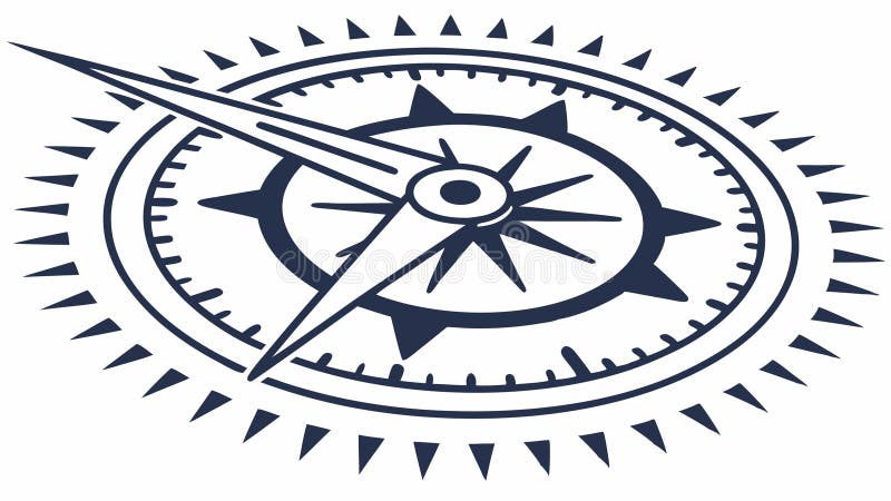 Minimalist Compass Rose Icon, Simple Direction Symbol, Vector Design ...