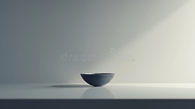 Minimalist Composition with a Bowl and Shadow Play Stock Photo - Image ...