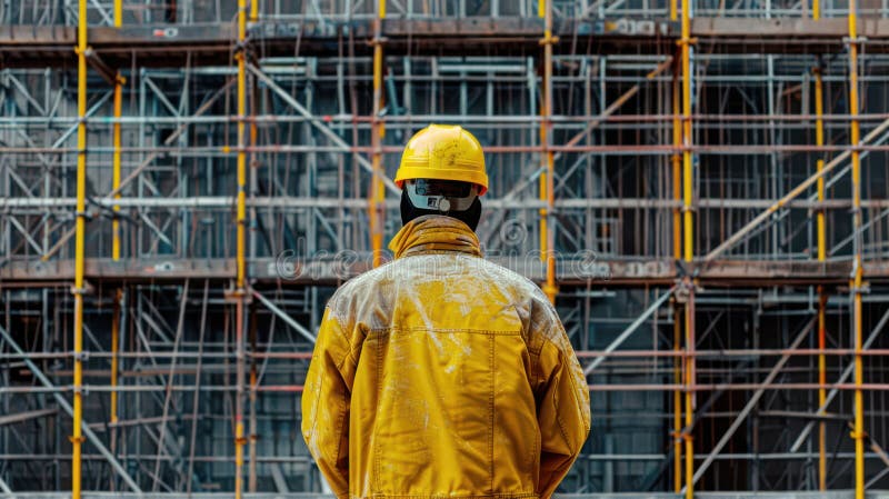 A Minimalist Composition Featuring the Back View of an Engineer or ...