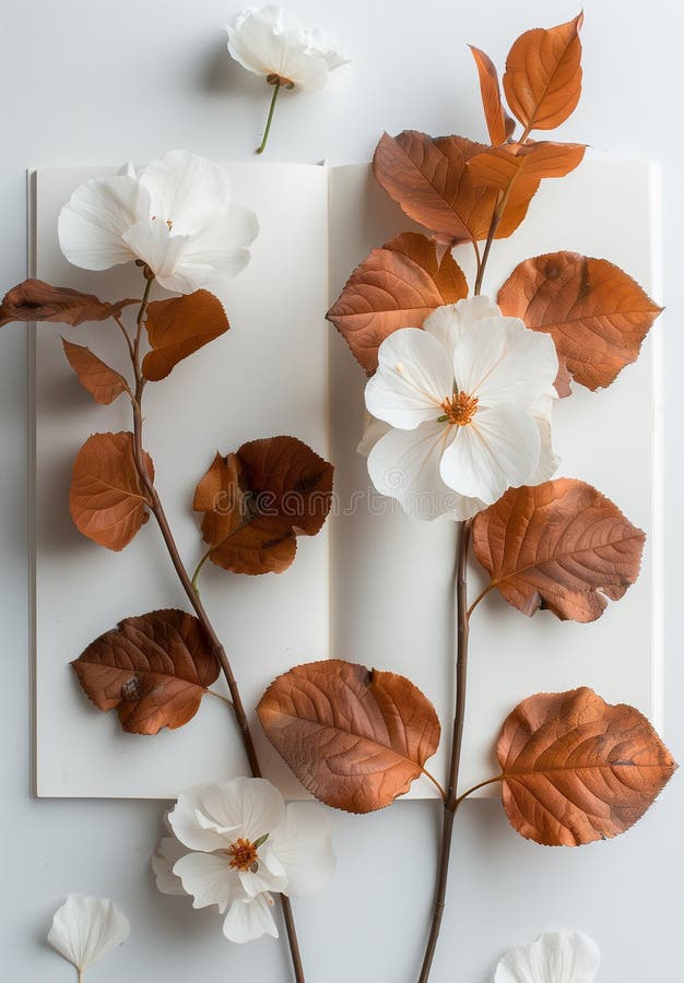 A Minimalist Composition Featuring a Blank White Card Surrounded by ...