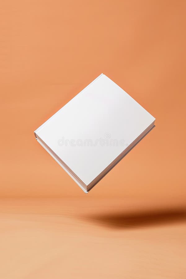Minimalist Composition Featuring a Floating White Paperback Book on a ...