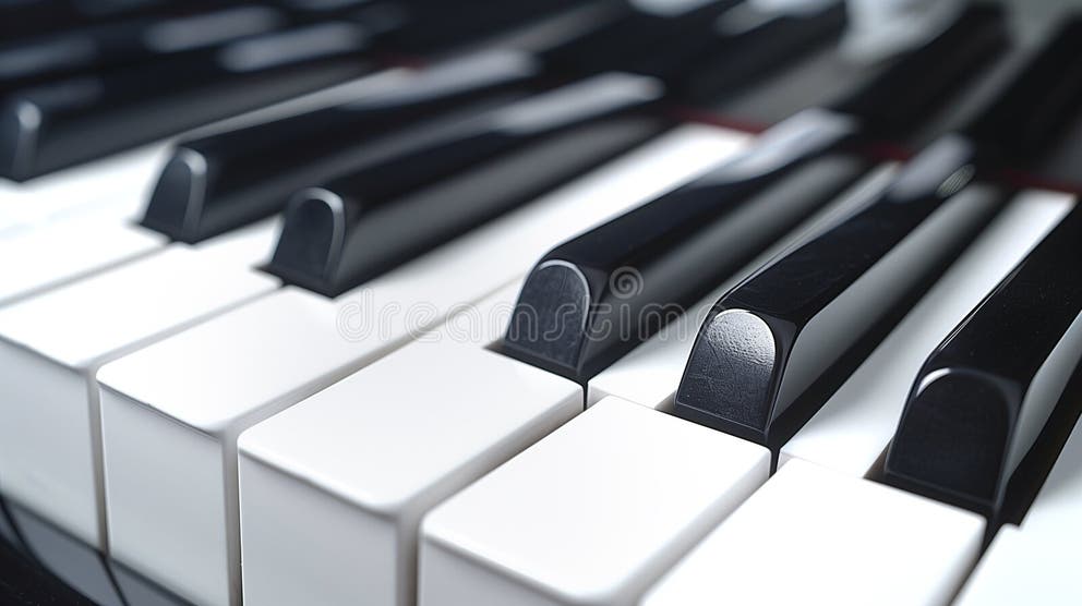 A Minimalist Composition Featuring a Section of a Piano Keyboard ...