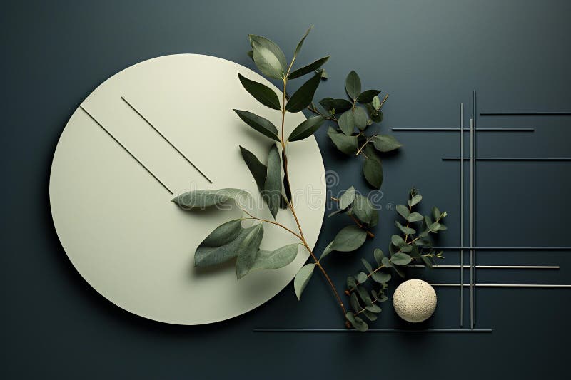 A Minimalist Composition Featuring Simple Shapes and Bold Colors ...