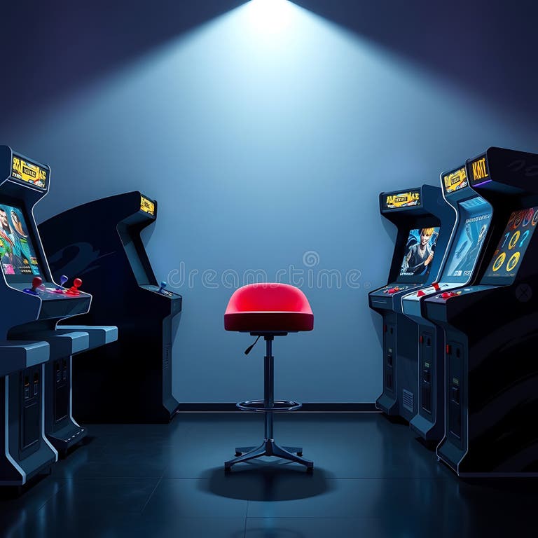 A Minimalist Composition Featuring a Single Modern Arcade Stool Under ...