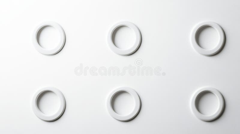 Minimalist Composition Featuring Six Circular Cutouts in Drywall ...