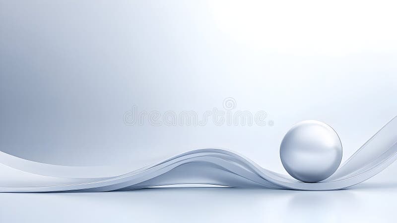 A Minimalist Composition Featuring a Smooth, Metallic Sphere on a ...