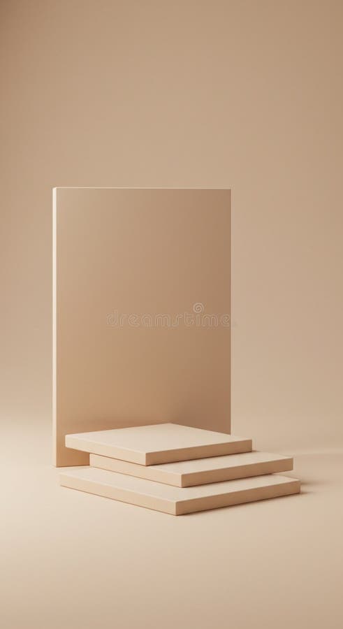 Minimalist Composition Featuring Three Stacked Rectangular Panels and a ...