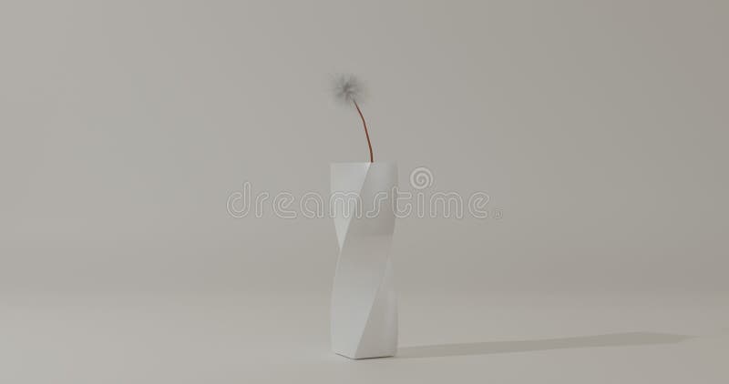 A Plant on White Vase Isolated on a White Background Stock Photo ...