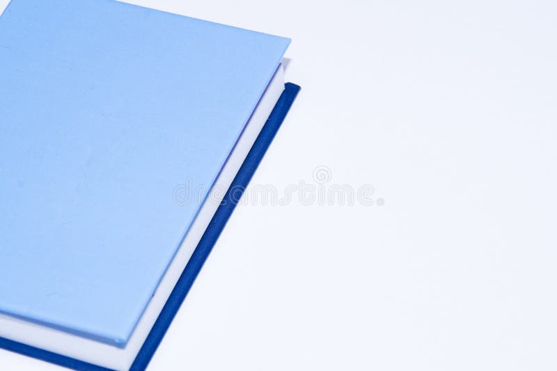 Stacked Blue Notebooks on a White Background Stock Photo - Image of ...