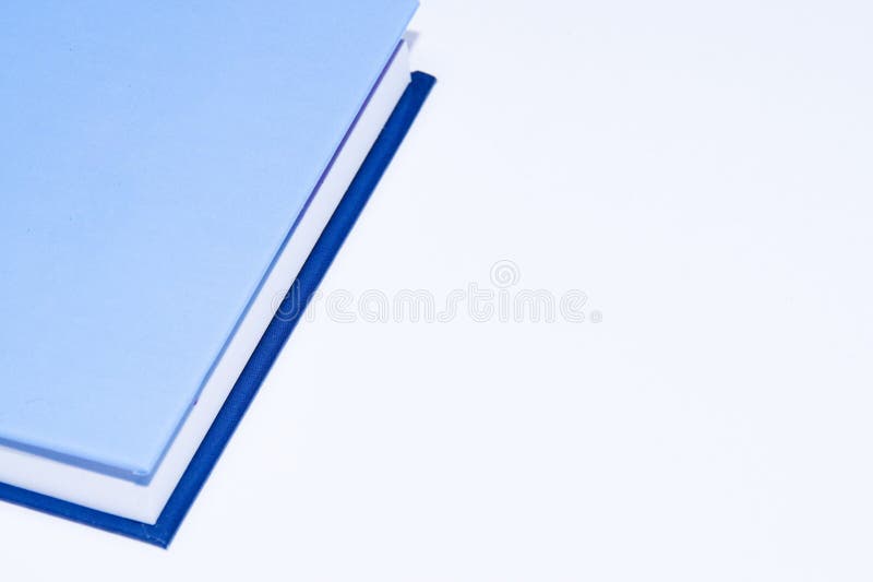 Stacked Blue Notebooks on a White Background Stock Image - Image of ...