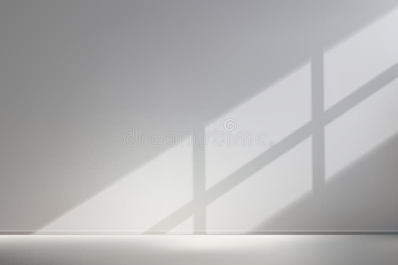 Minimalist Composition of Light and Shadow on a White Wall Stock ...